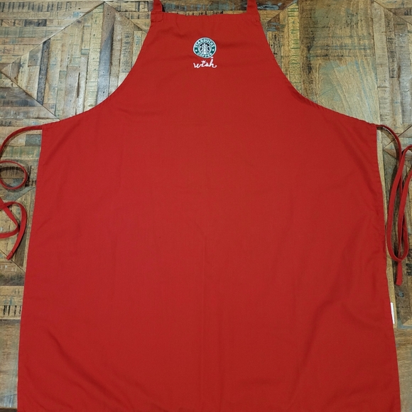 Starbucks | Kitchen | Starbucks Red Apron 0 Authentic Rare | Poshmark
